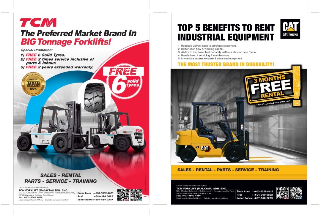 TCM FORKLIFT & CAT® LIFT TRUCKS SPECIAL PROMOTIONS! - TCM Forklift ...